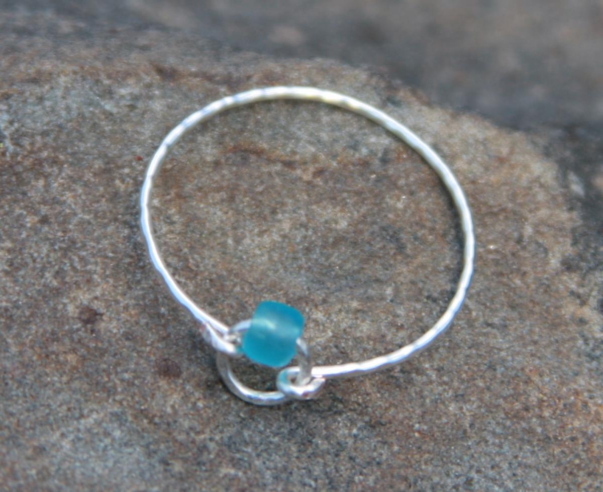 Wishing Grain Sterling Silver Ring, Thin Ring, Stacking Rings, on Luulla