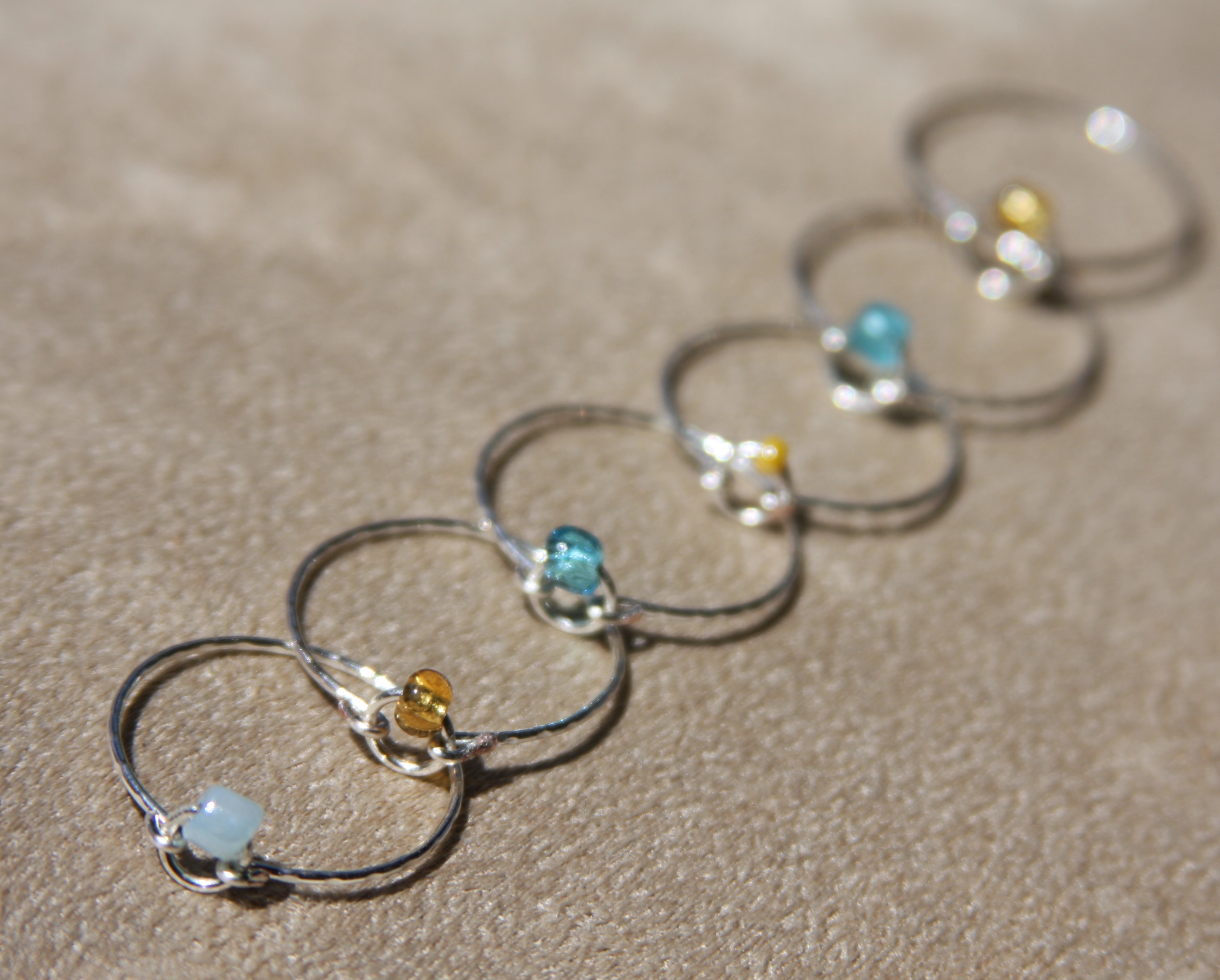 Wishing Grain Sterling Silver Ring, Thin Ring, Stacking Rings, on Luulla